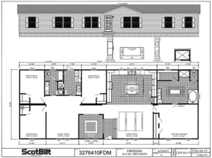 ScotBilt Freedom 3276410 Mobile Home – 4BA/2BR – 32 x 60 – 2254 sqft ...